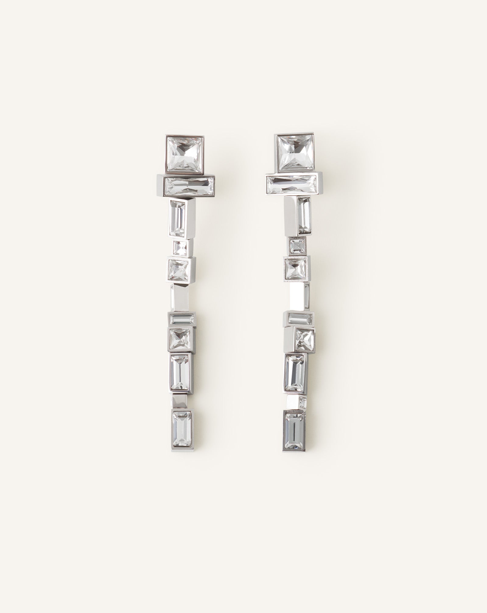 Silver Rhythmique Long Earrings | Lanvin